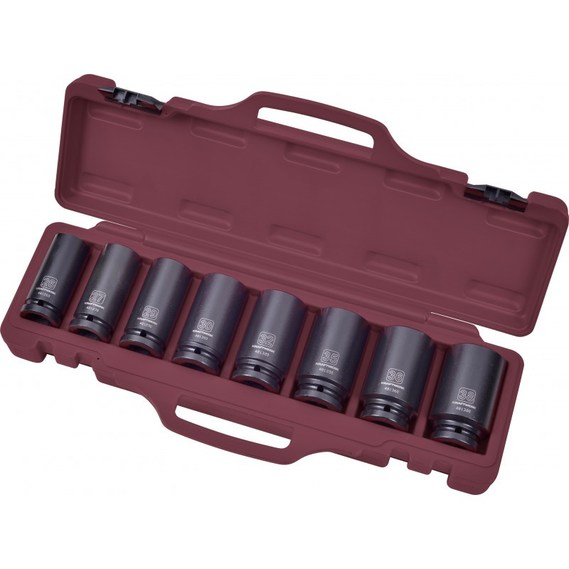 Coffret de douilles longues KRAFTWERK 3/4" Impact 8 pièces