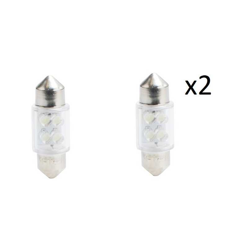 kit de 2 ampoules diodes, LED C5W 4 x Flux 31mm 12V Blanc kit de 2 ampoules diodes, LED C5W 4 x Flux 31mm 12V Blanc